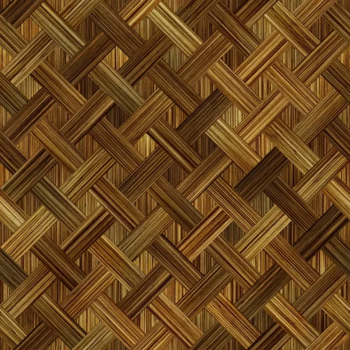 Bamboo Basketweave Wood Parquet