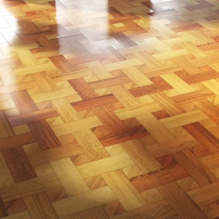 Oak Basketweave Wood Parquet