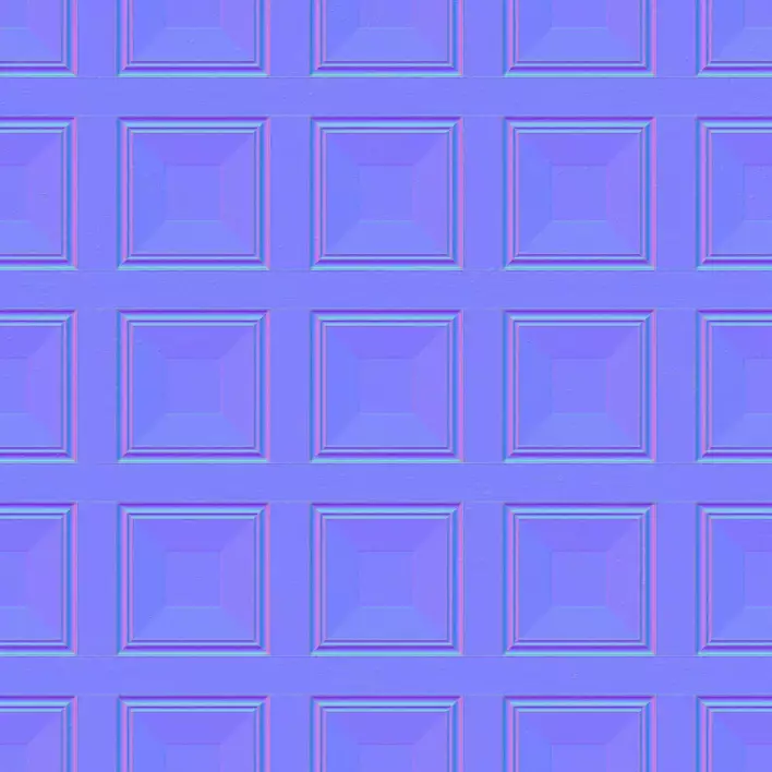 Square Wooden Old Wall Panels PBR Texture