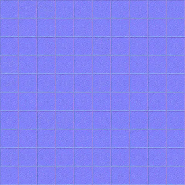 Brown Patterned Tiles PBR Texture