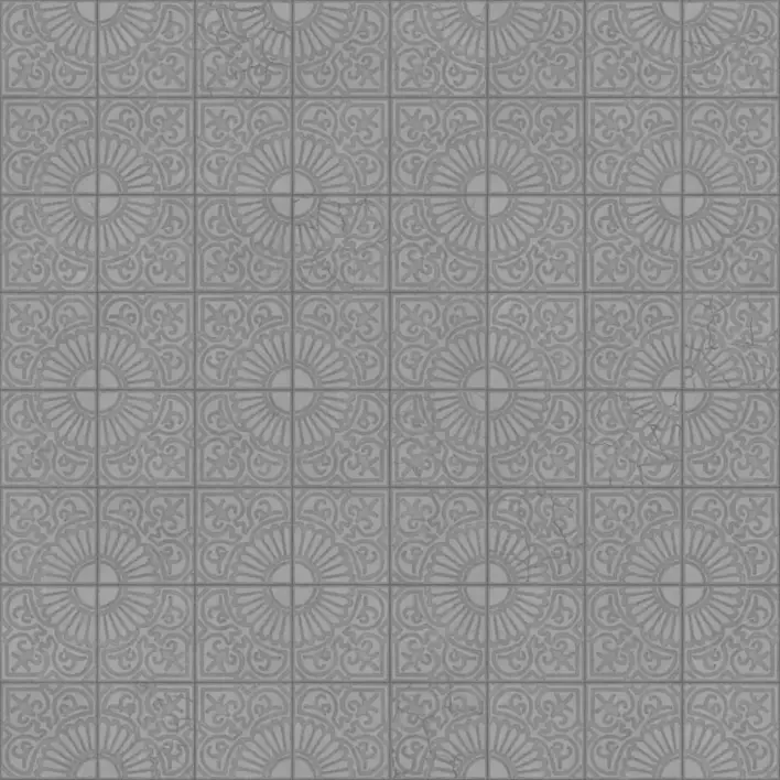 Grey Concrete Patterned Tiles PBR Texture