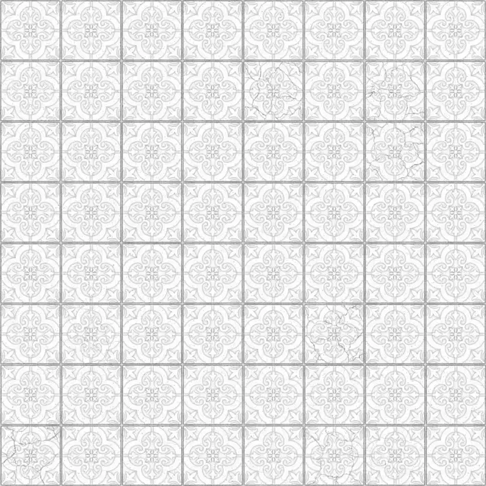 Grey Patterned Tiles PBR Texture
