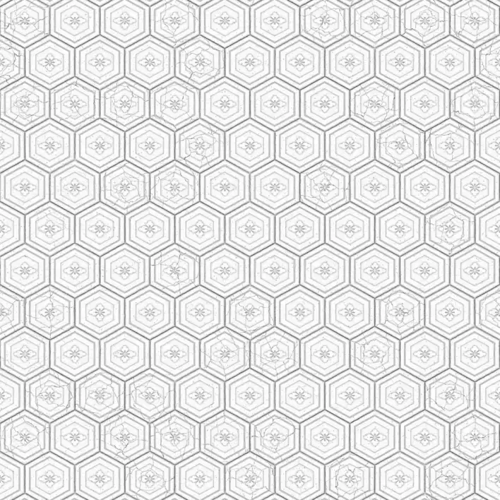 Red Hexagonal Patterned Tiles PBR Texture