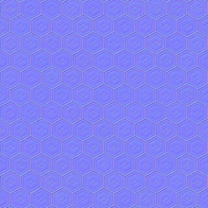 Red Hexagonal Patterned Tiles PBR Texture