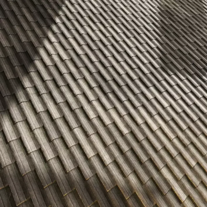 Beige Stone Roof Tiles PBR Texture