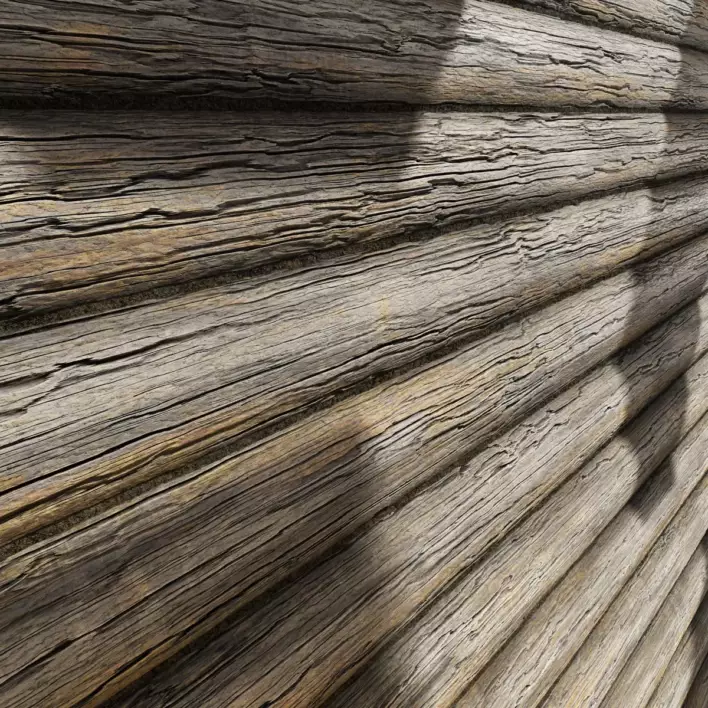 Large Horizontal Wooden Logs PBR Texture