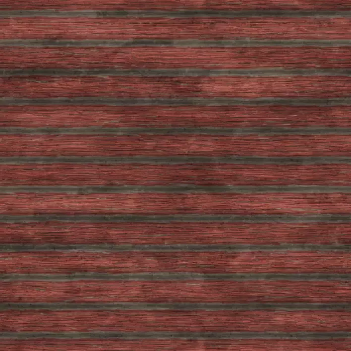Red Painted Horizontal Wooden Logs PBR Texture