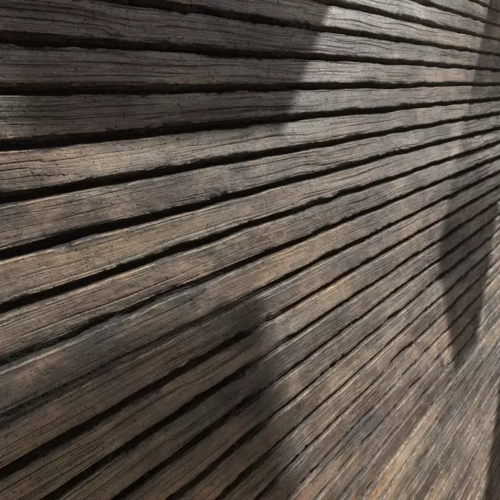 Small Rectangular Horizontal Wooden Logs PBR Texture