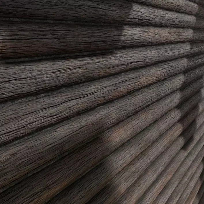 Tree Bark Horizontal Wooden Logs PBR Texture