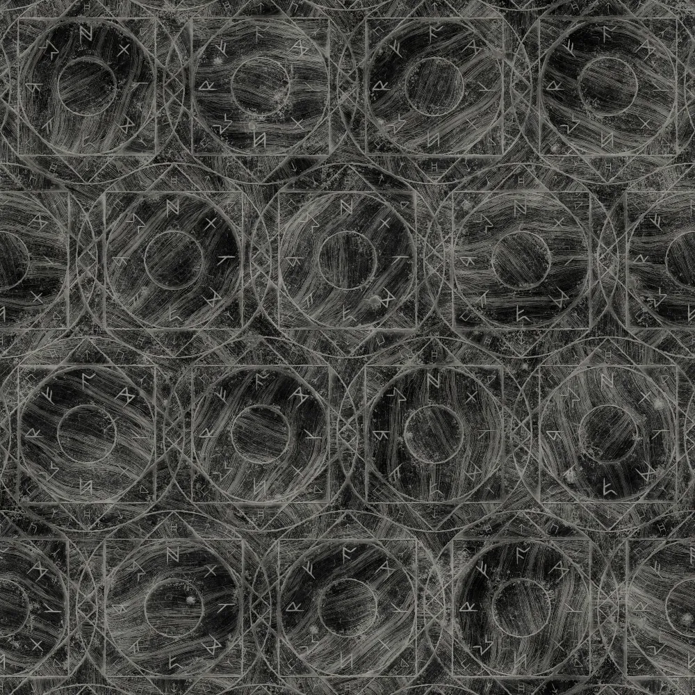 Black Dusty Runic Floor PBR Texture