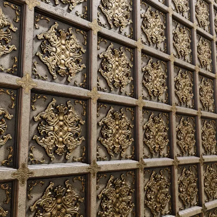 Brown Decorative Medieval Wall PBR Texture