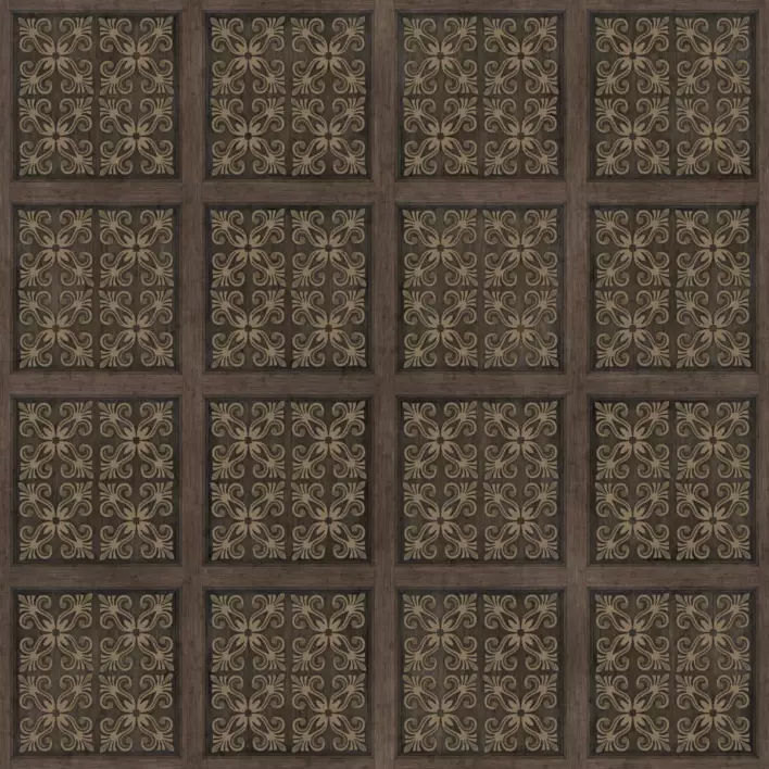 Brown Decorative Medieval Wall PBR Texture