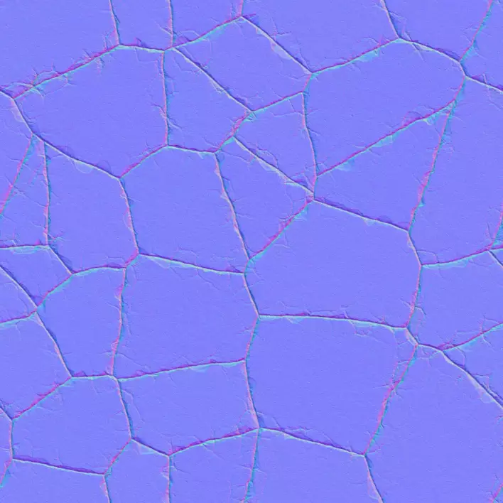 Cracked Yellow Sandstone PBR Texture