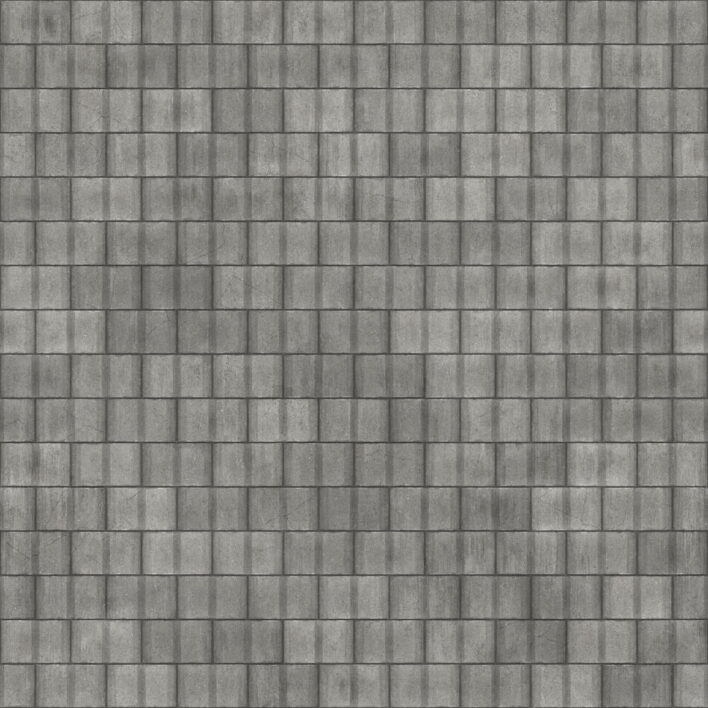 Grey Cinder Block Wall PBR Texture