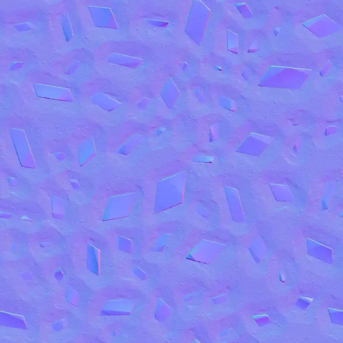 Metal Shards on Sand PBR Texture