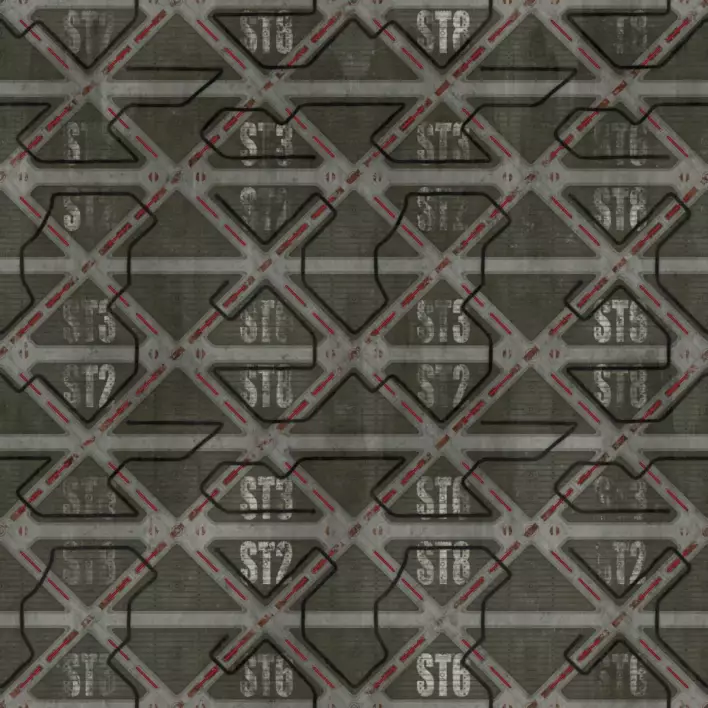 Military Scifi Wall with Lights PBR Texture