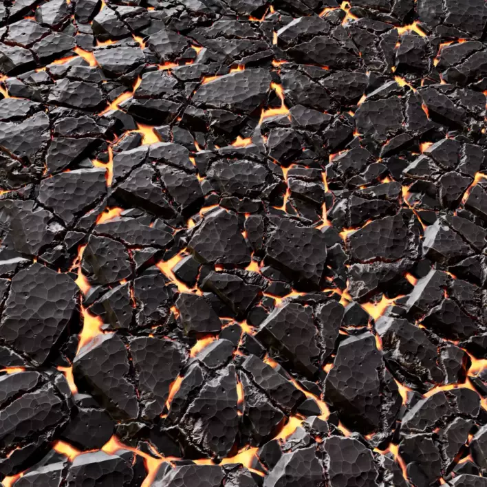 Stylized Cracked Lava Rocks PBR Texture