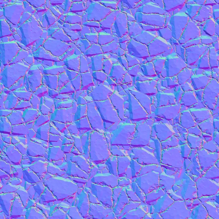 Stylized Cracked Lava Rocks PBR Texture