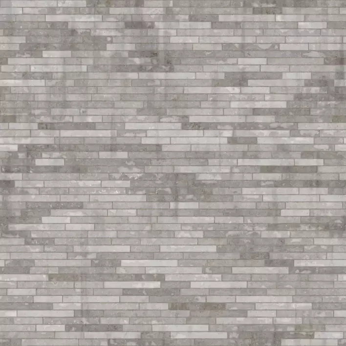 Thin Grey Brick Wall PBR Texture