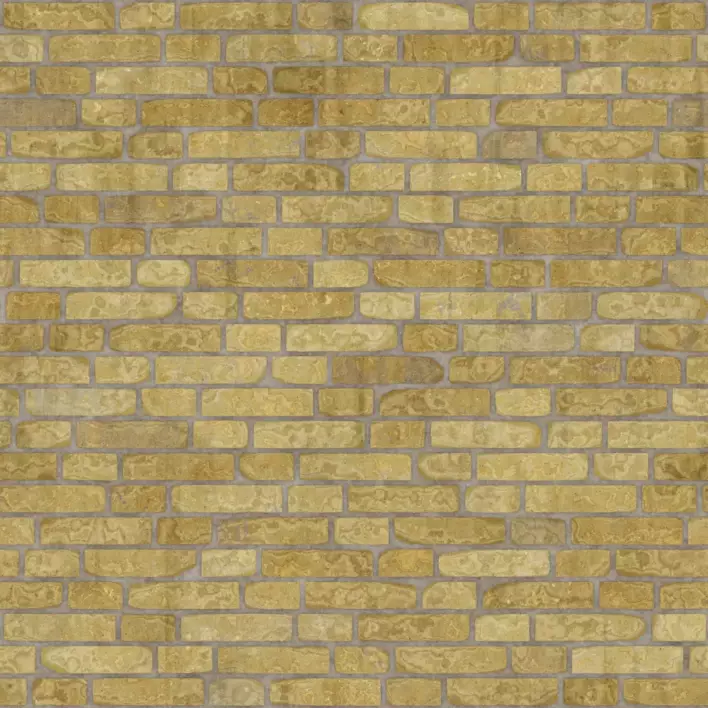 Yellow Brick Wall PBR Texture