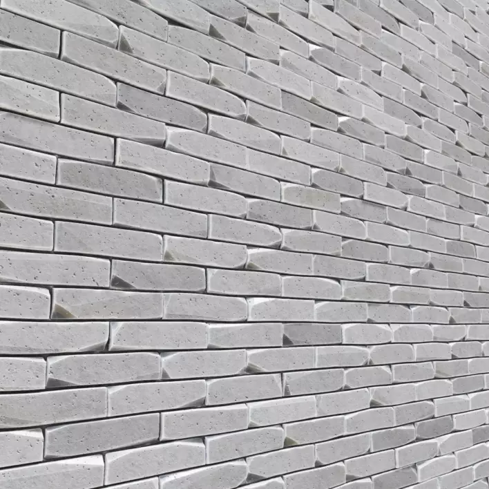 Stylized White Brick Wall PBR Texture