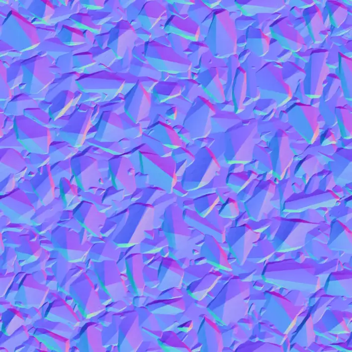 Stylized Brown Rock Rubble PBR Texture