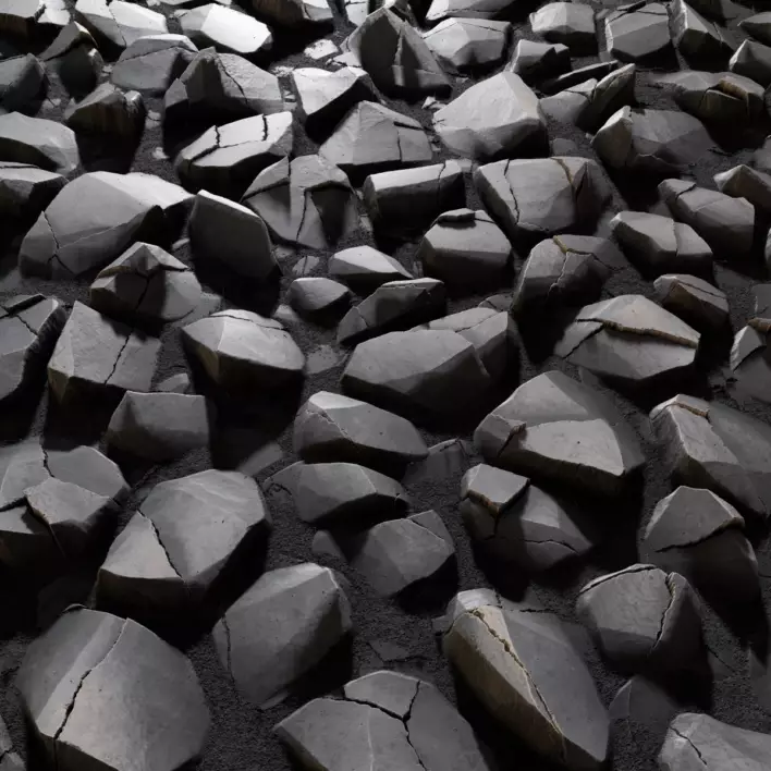Stylized Cracked Grey Rocks PBR Texture