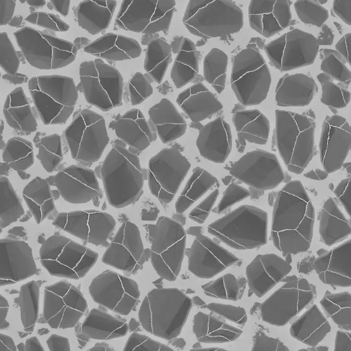 Stylized Cracked Grey Rocks PBR Texture