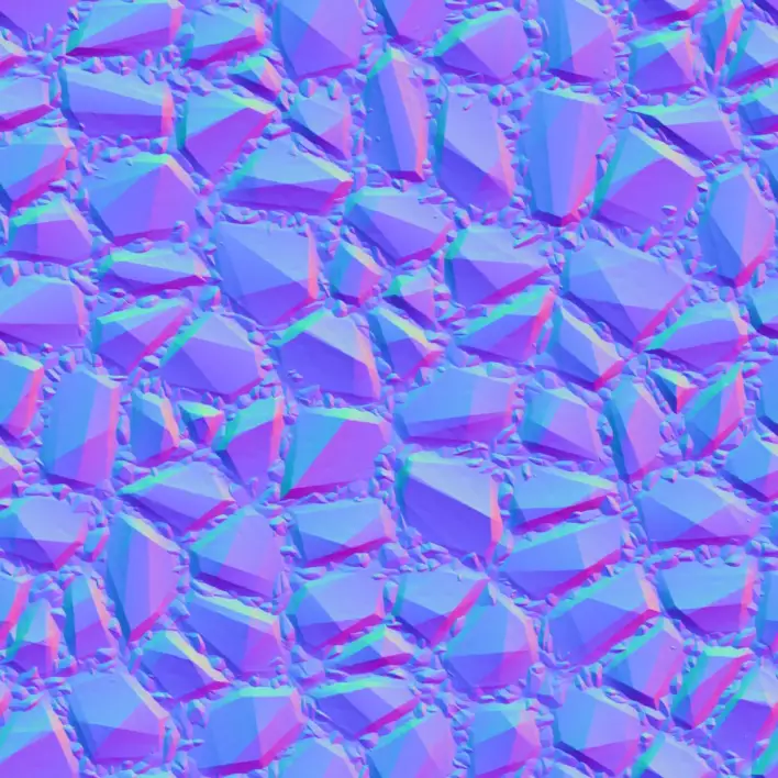 Stylized Grey Rock PBR Texture