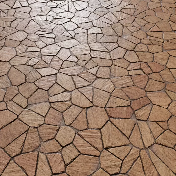 Beige Stone Pavement PBR Texture