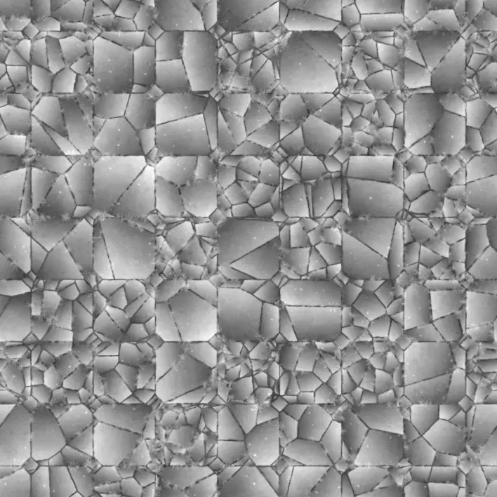 Damaged Pavement Grey Tiles PBR Texture