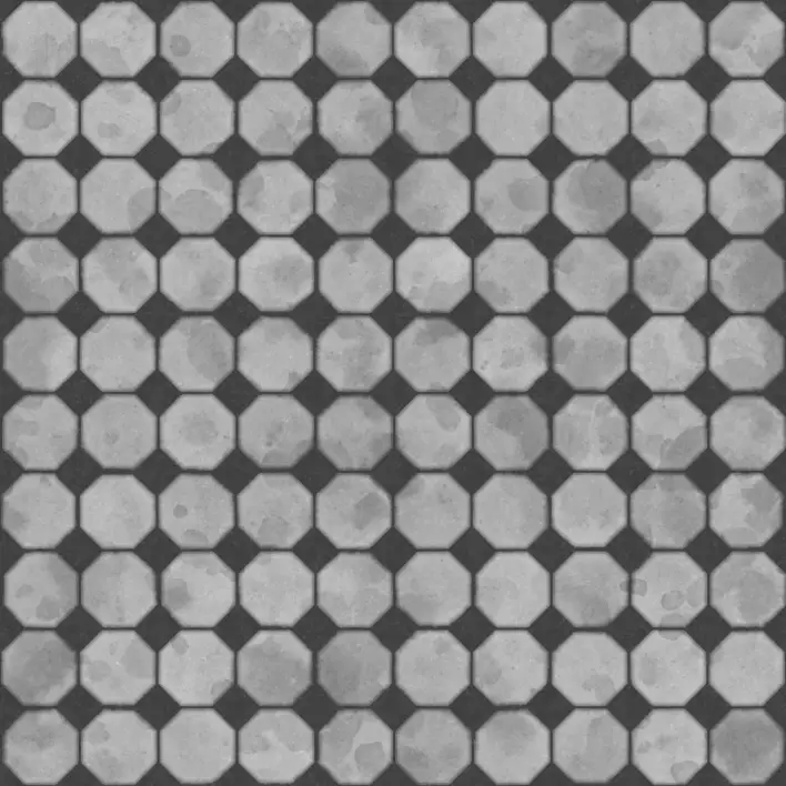 Orange Octagonal Concrete Tiles PBR Texture